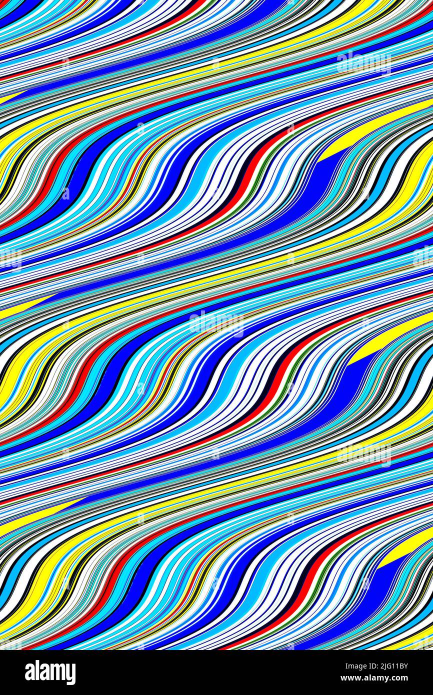 Abstract and contemporary digital art waves design Stock Photo - Alamy