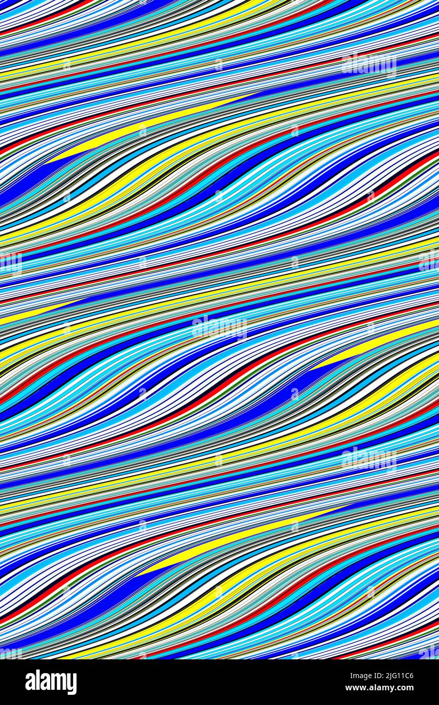 Abstract and contemporary digital art waves design Stock Photo - Alamy