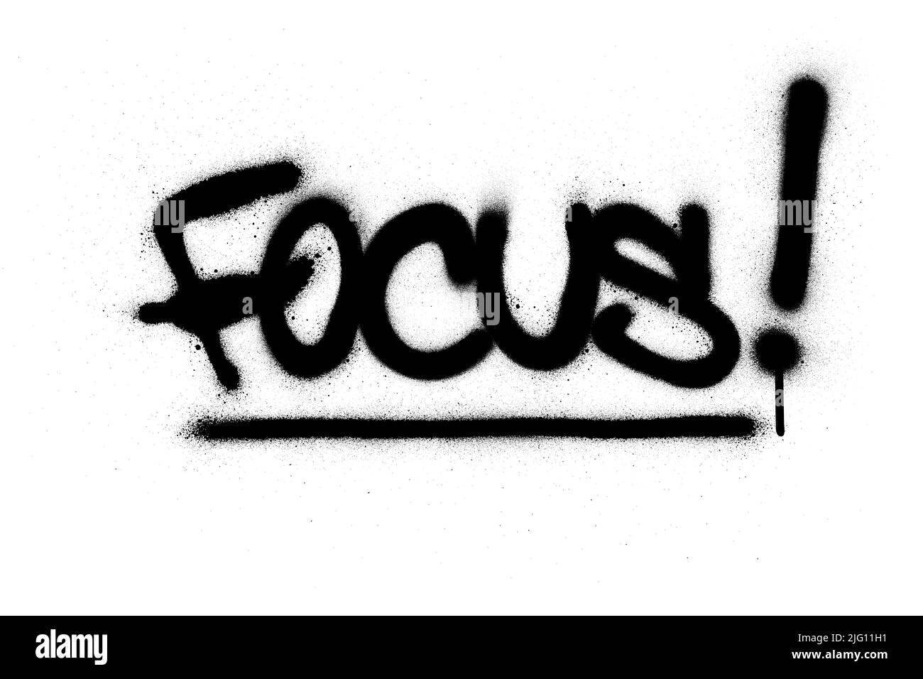 graffiti focus word sprayed in black over white Stock Vector Image ...