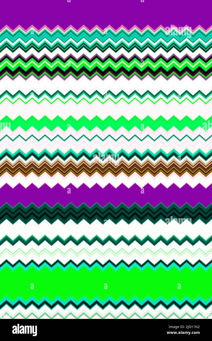 Abstract and contemporary digital art zigzag design Stock Photo - Alamy