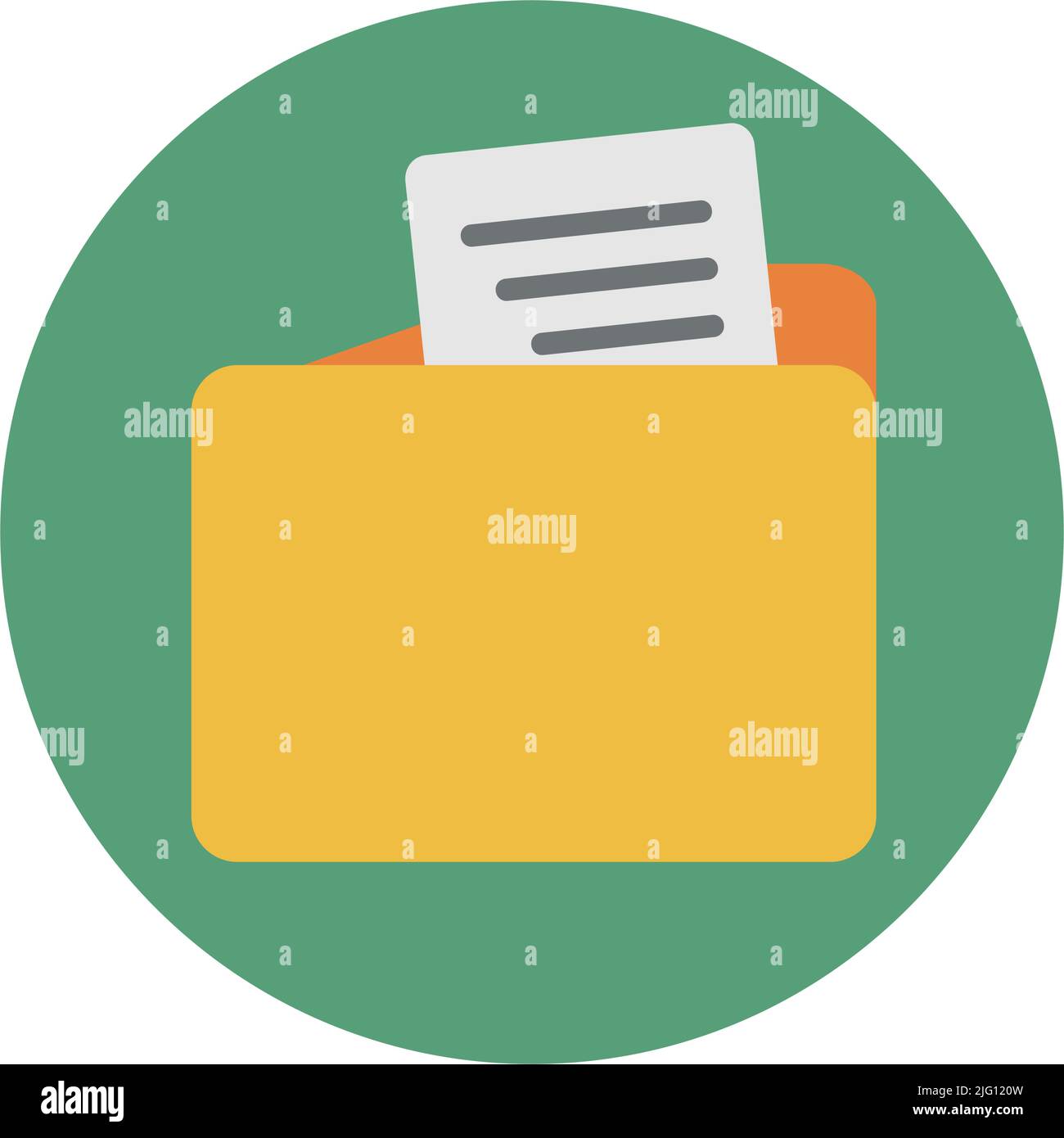 Modern folder and document icons. File organization. Editable vectors ...