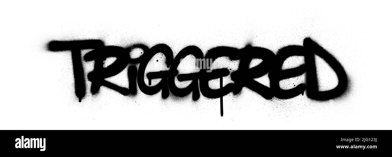 graffiti triggered word sprayed in black over white Stock Vector Image ...