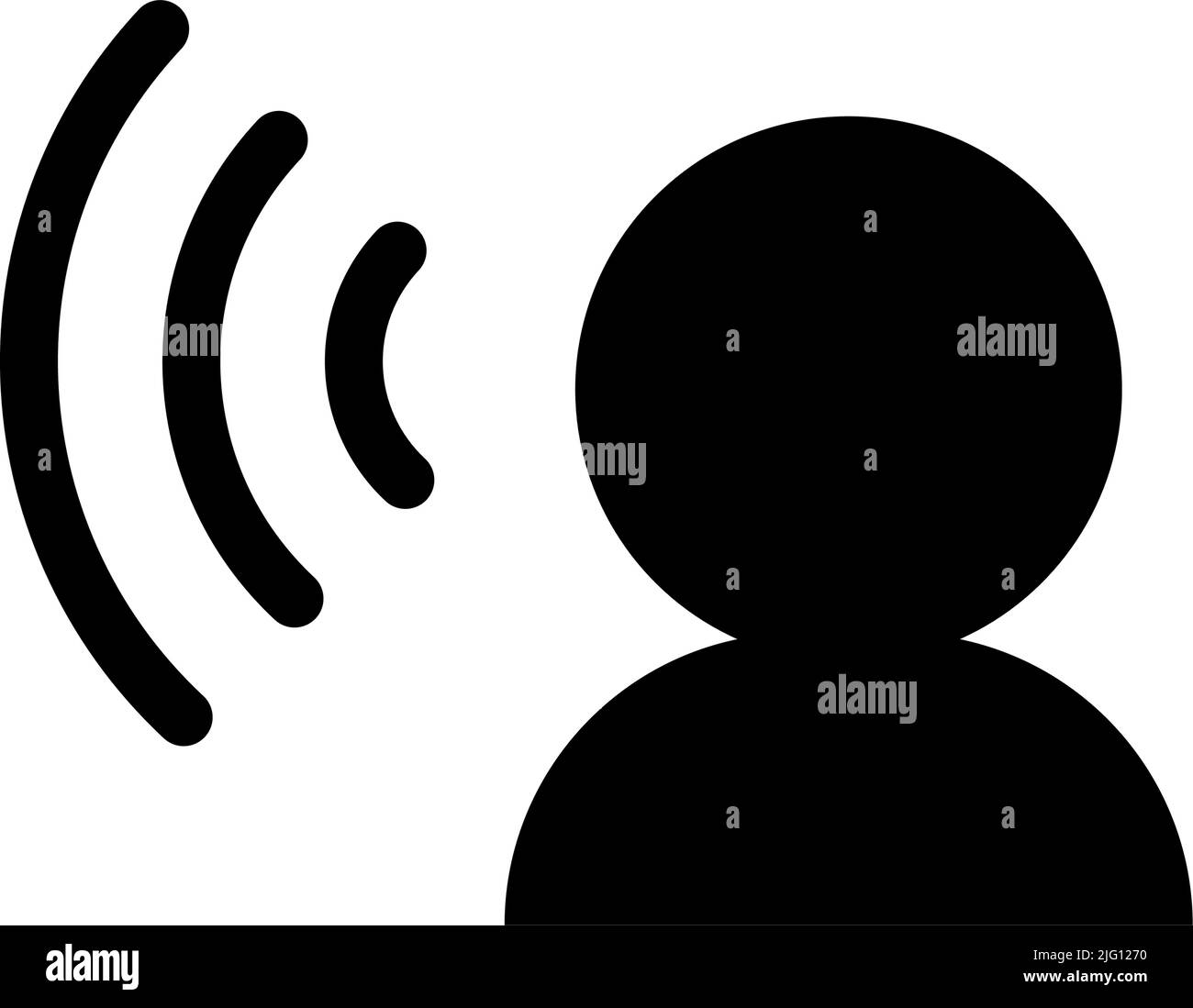 Speech icon and sound waves. Editable vector Stock Vector Image & Art ...