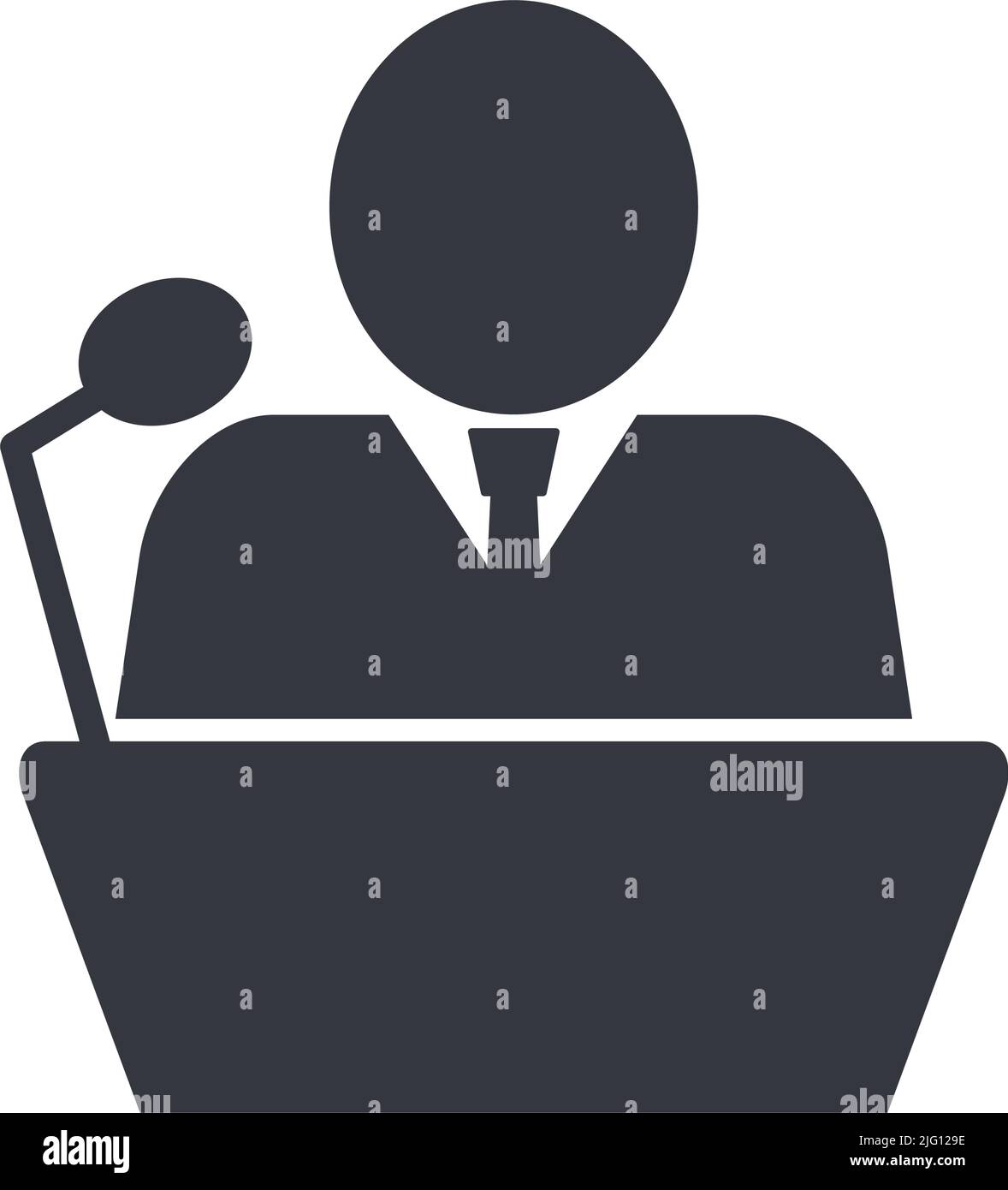 Microphone and presidential speech. Election speech. Editable vector ...