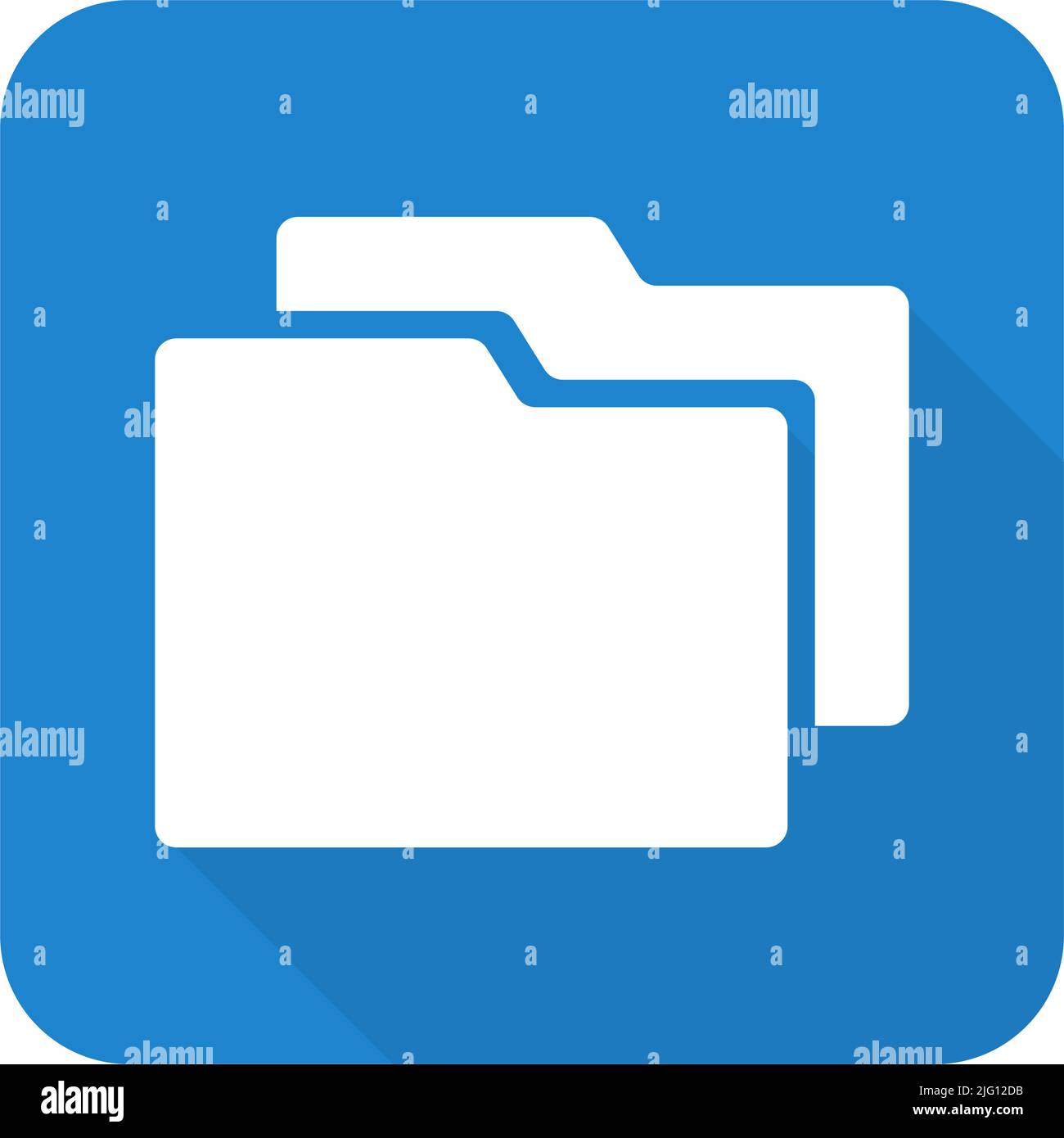 Modern blue shaded folder box icon. Editable vector Stock Vector Image ...