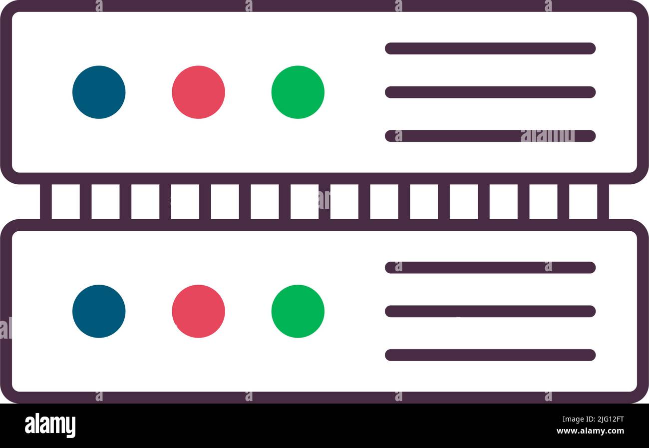 Computer server icon. Rack. Editable vector Stock Vector Image & Art ...