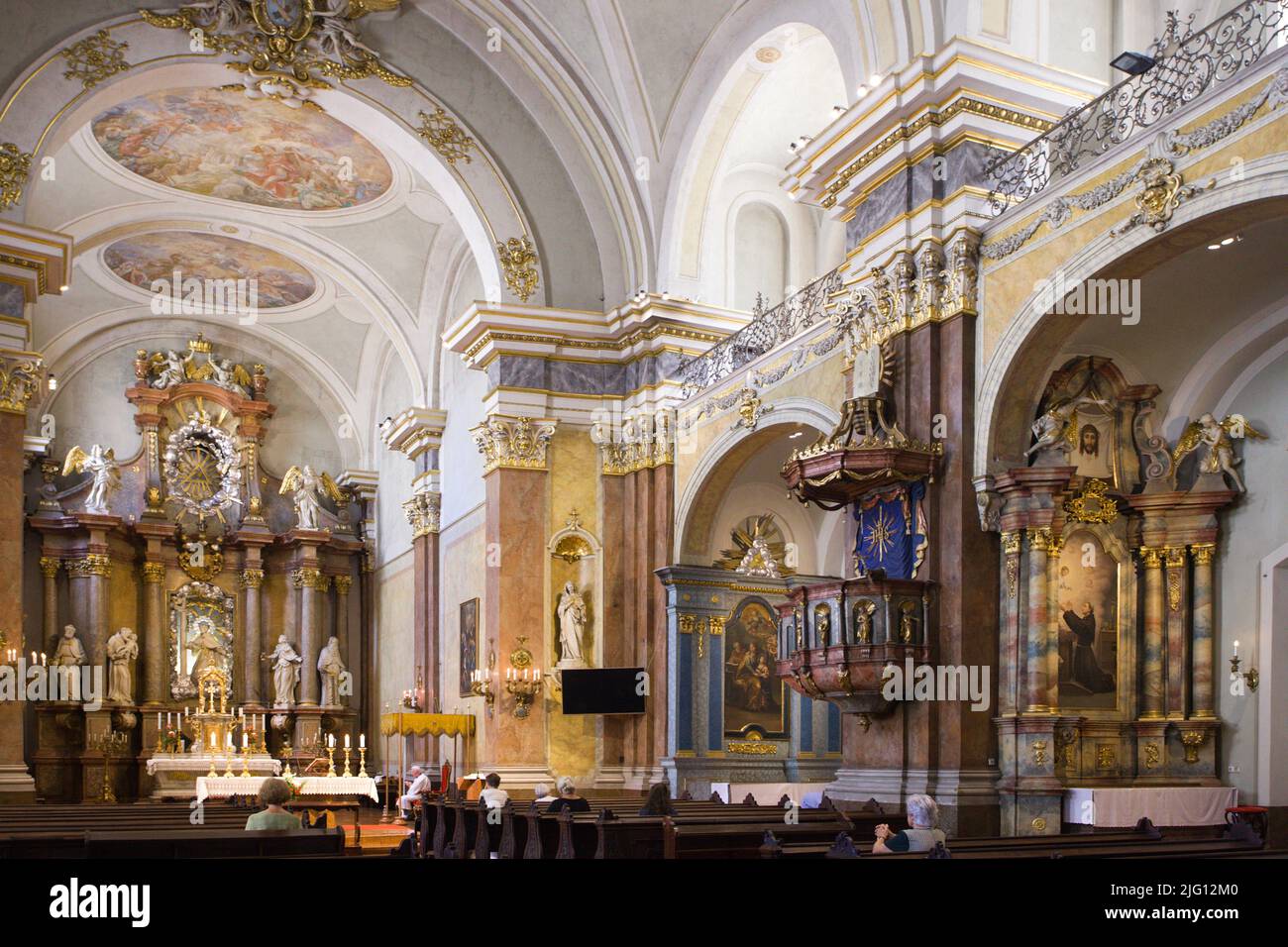 Hungary, Budapest, Franciscan Church, interior Stock Photo - Alamy
