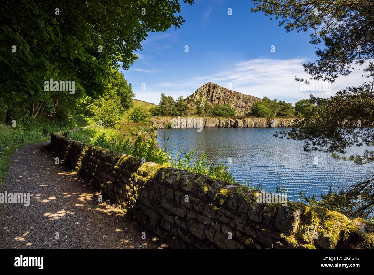 The Hadrian’s Wall Path at Cawfields Quarry, Northumberland, England ...
