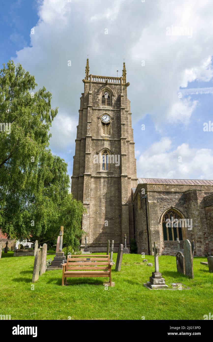 The Church of St Andrew in the village of Chew Magna, Somerset, England ...