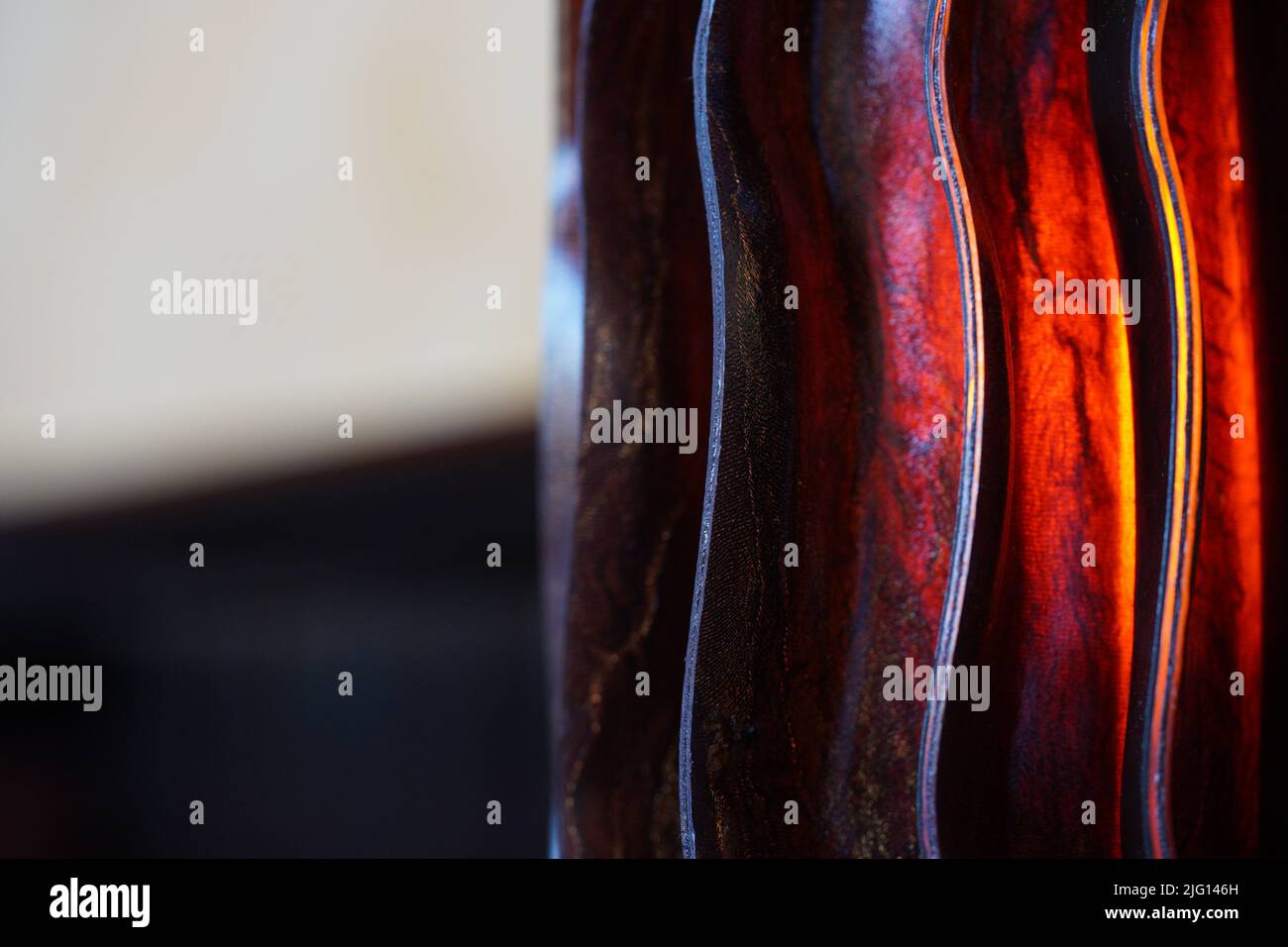 Red Light Salt Lamp, red light so close, with wavy lines Stock Photo ...