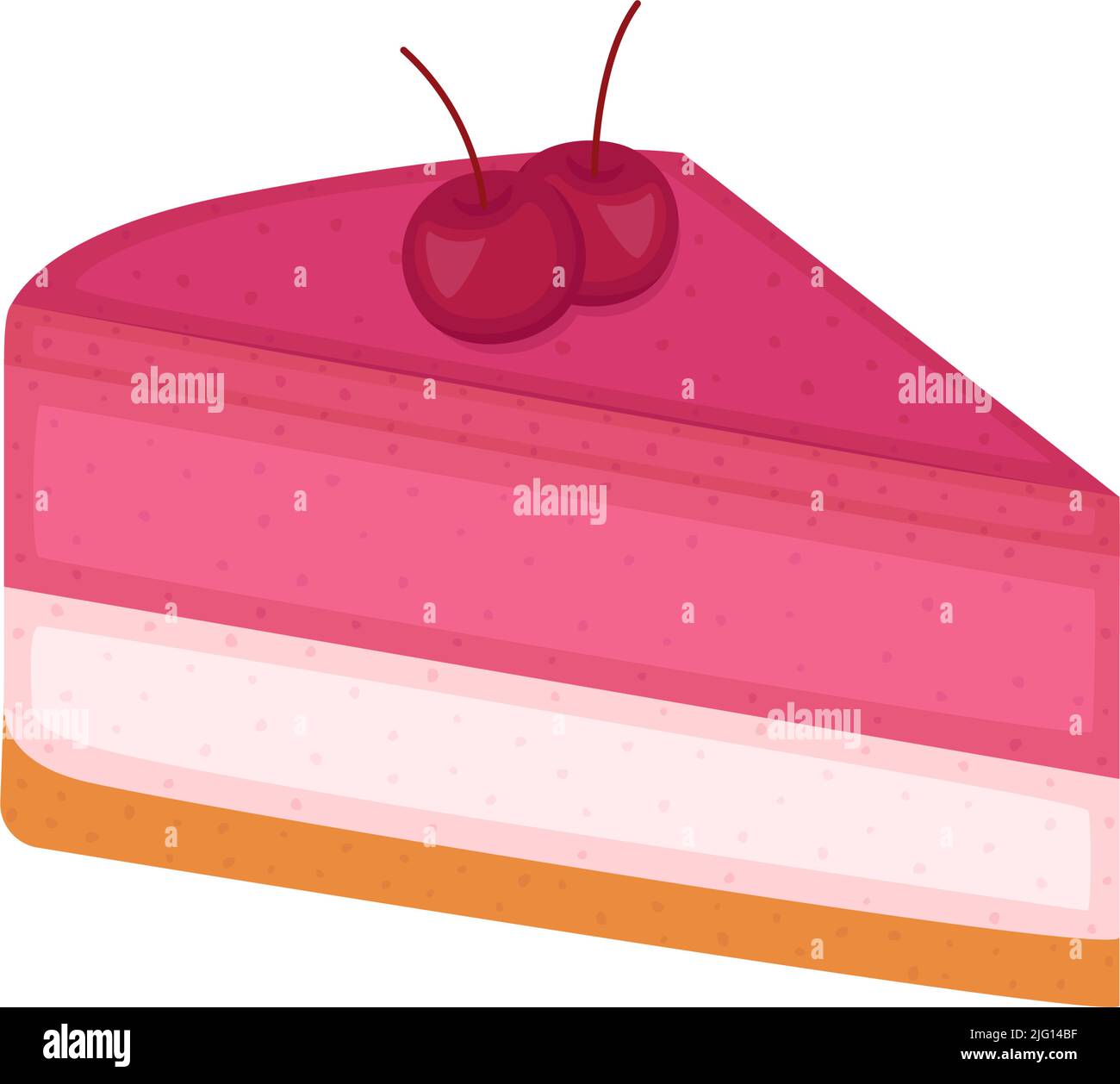 Piece of cherry cheesecake. Cherry pie isolated on white background ...