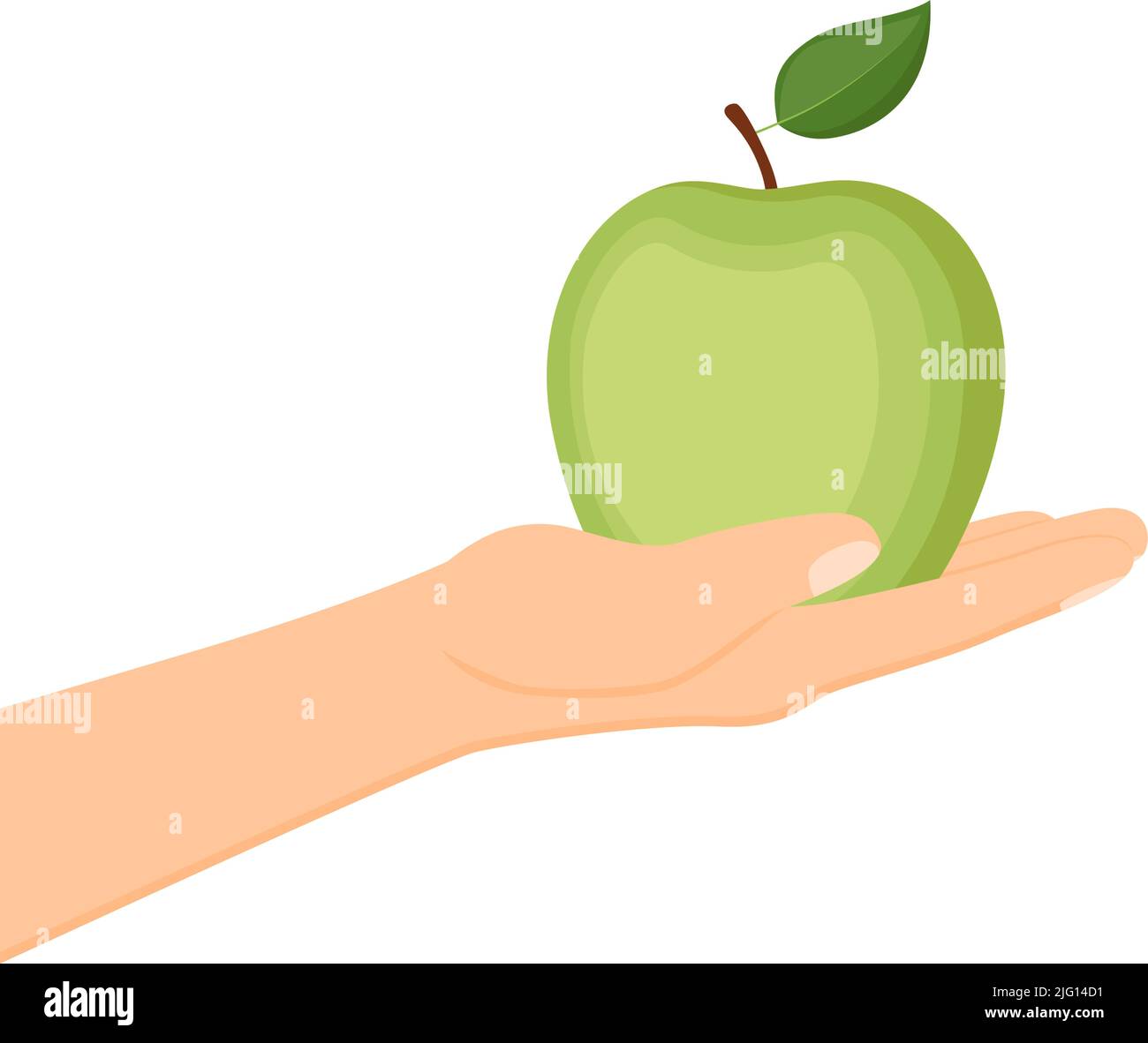 Hand holding fresh organic Stock Vector Images - Alamy