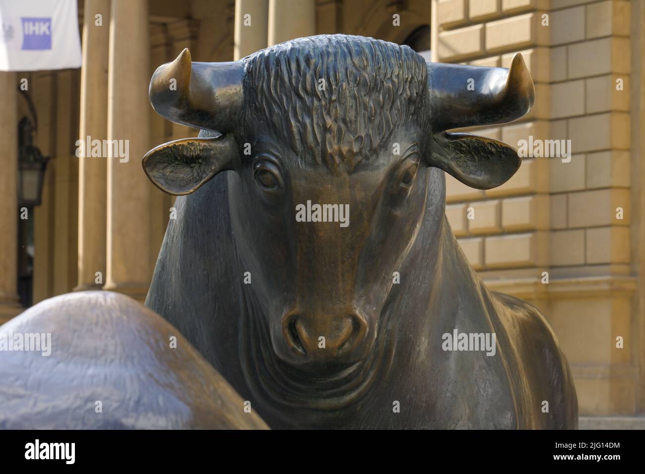 Bronzeskulptur, Bulle und Bär, Deutsche Börse, Börsenplatz, Frankfurt ...