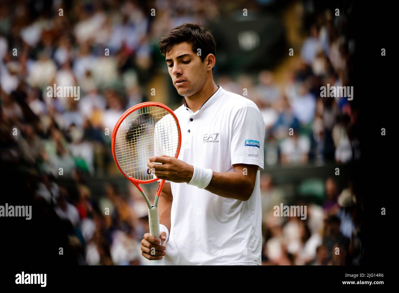 London, UK, 6th July 2022: Christian Garin from Chile is in action ...