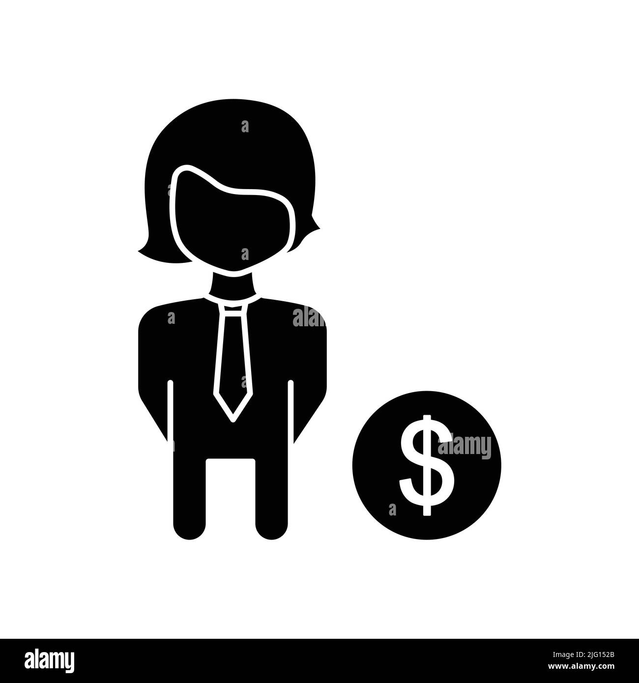 Businessman icon and dollar, people. Suitable for entrepreneur icon ...