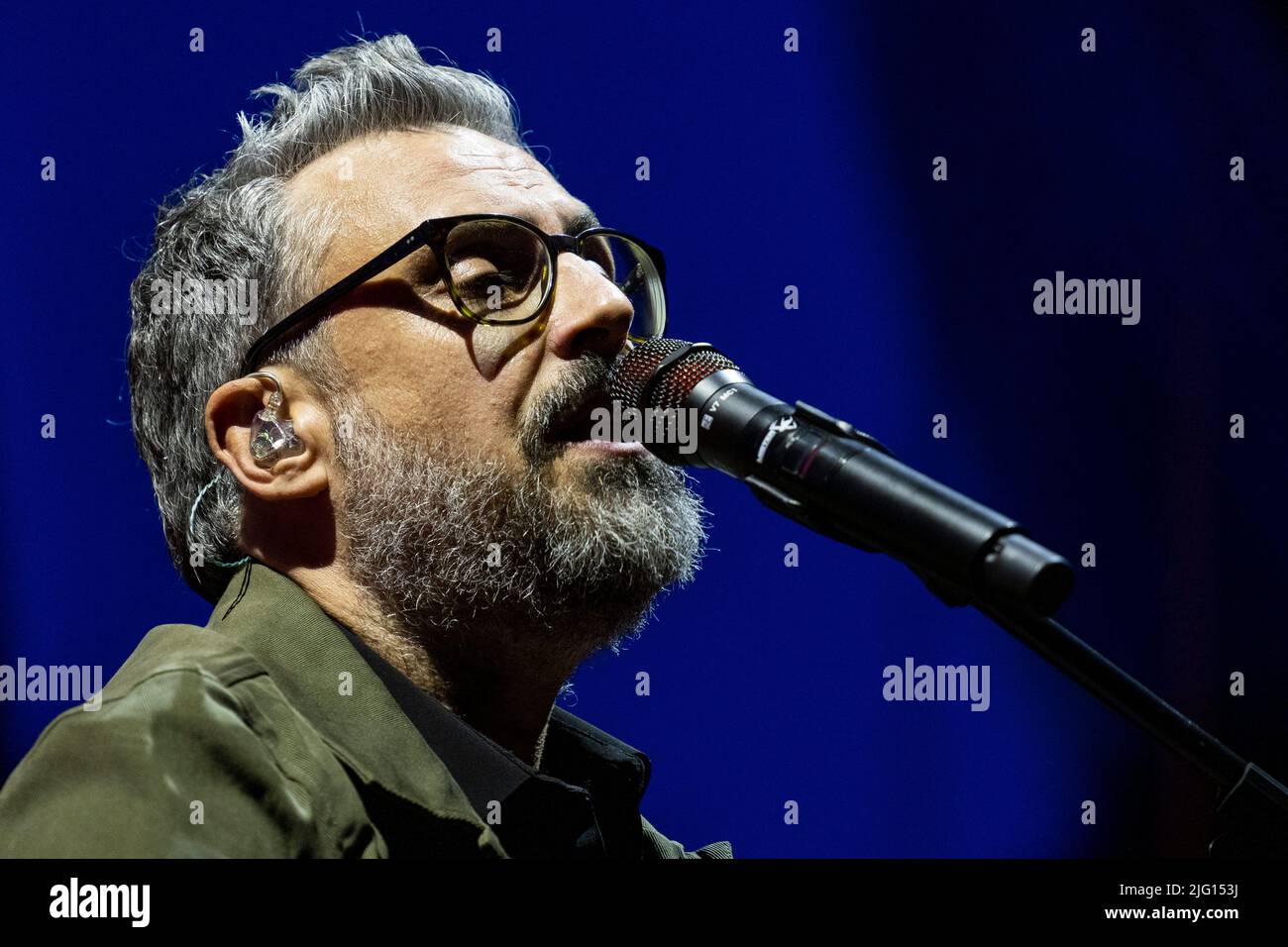 The Italian singer Brunori SAS performs live in Rome Stock Photo - Alamy