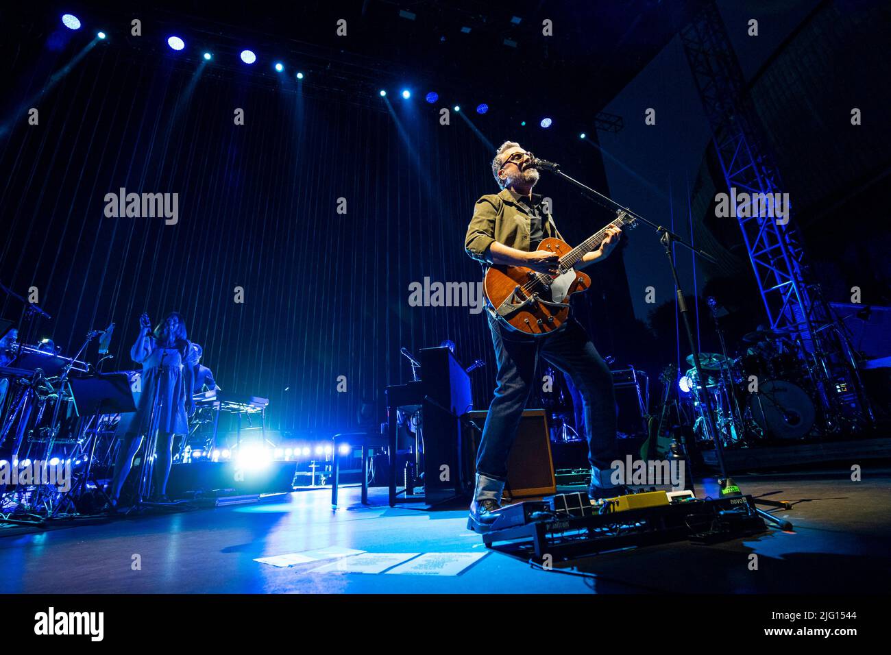 The Italian singer Brunori SAS performs live in Rome Stock Photo - Alamy
