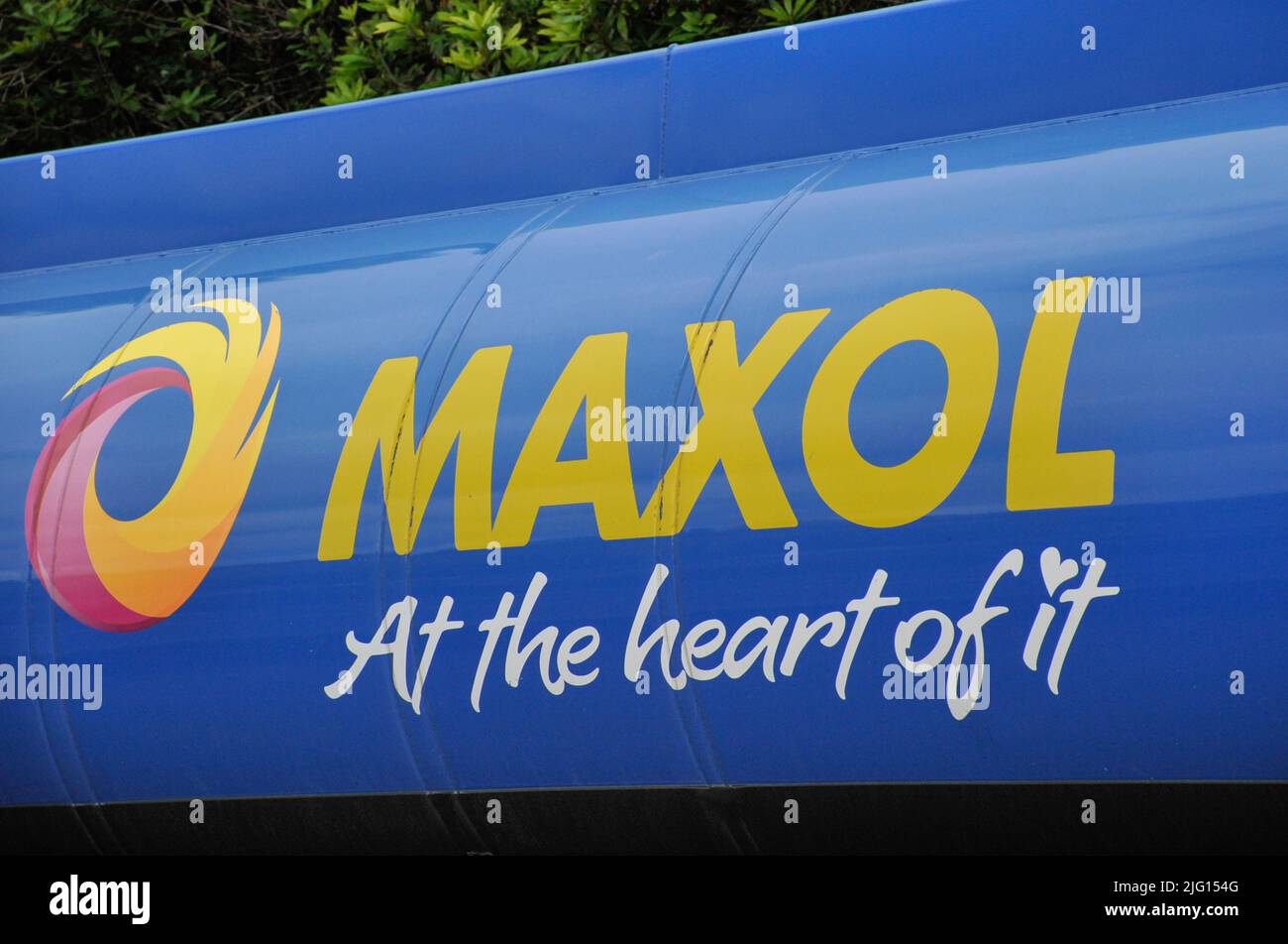 Oil truck at Maxol Stock Photo - Alamy