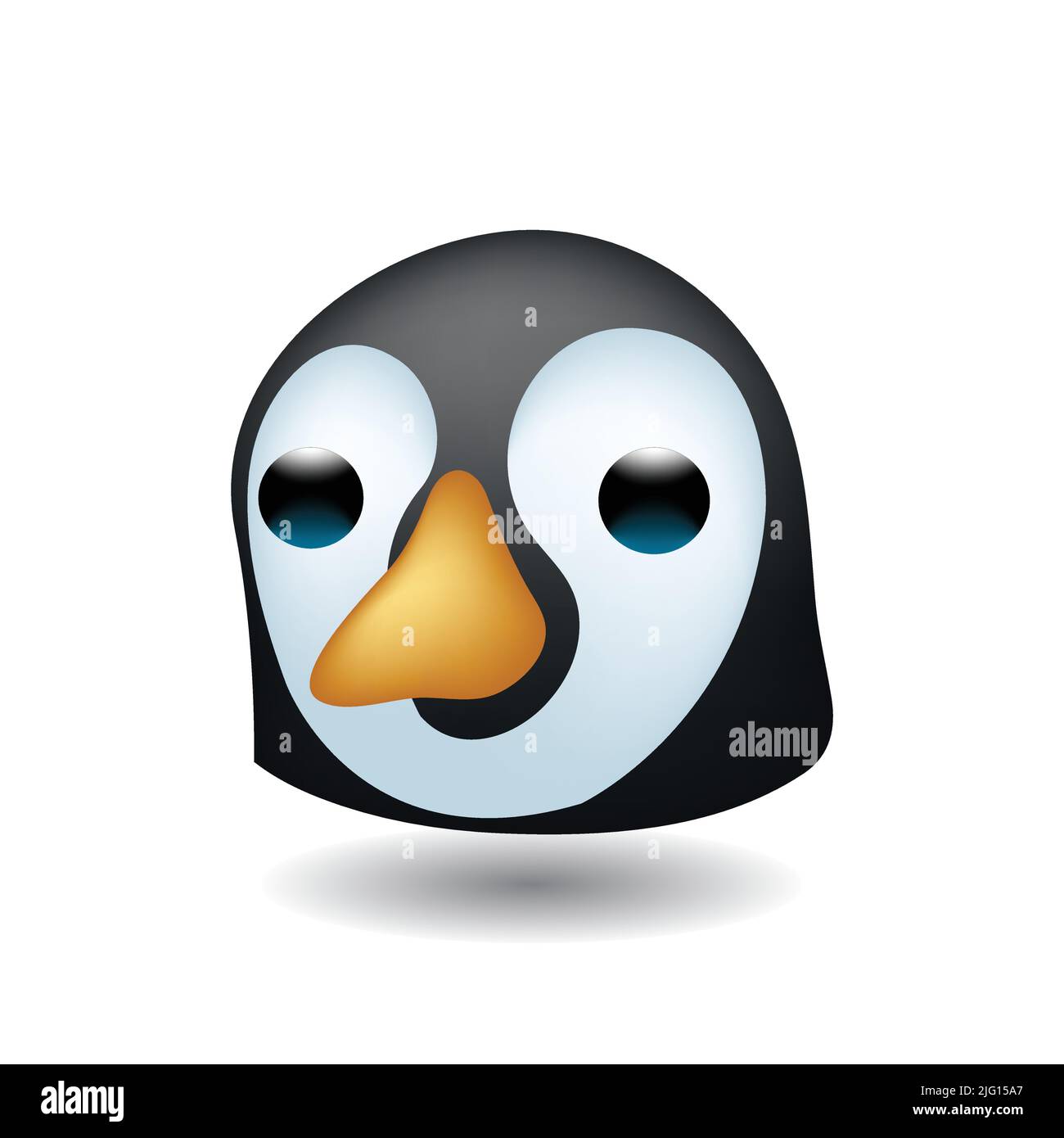 Penguin head emoji vector illustration. The isolated vector head of ...