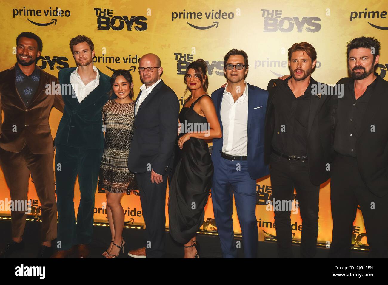 Nathan Mitchell, Jack Quaid, Karen Fukuhara, Eric Kripke, Claudia ...