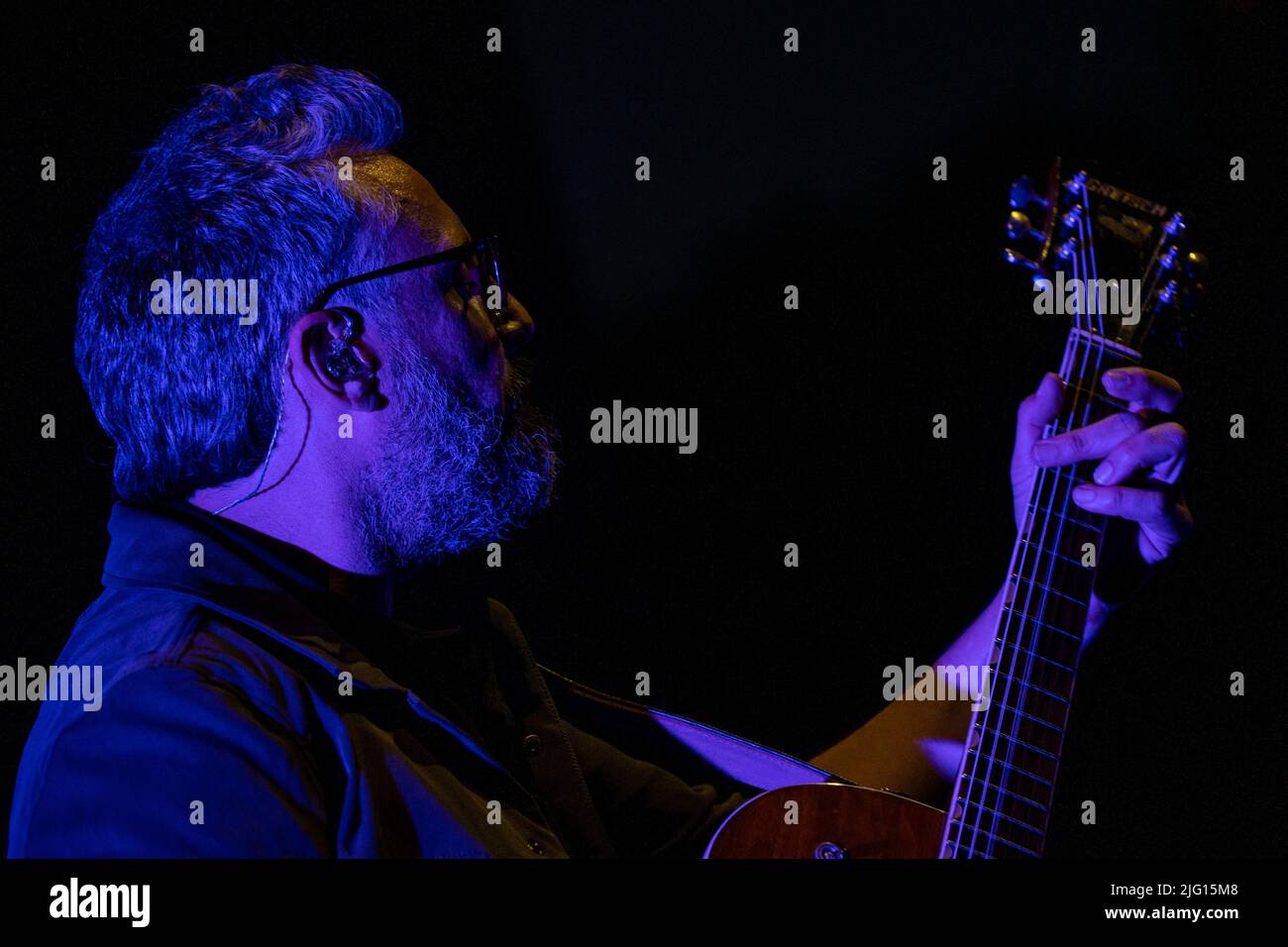 The Italian singer Brunori SAS performs live in Rome. (Photo by Stefano ...