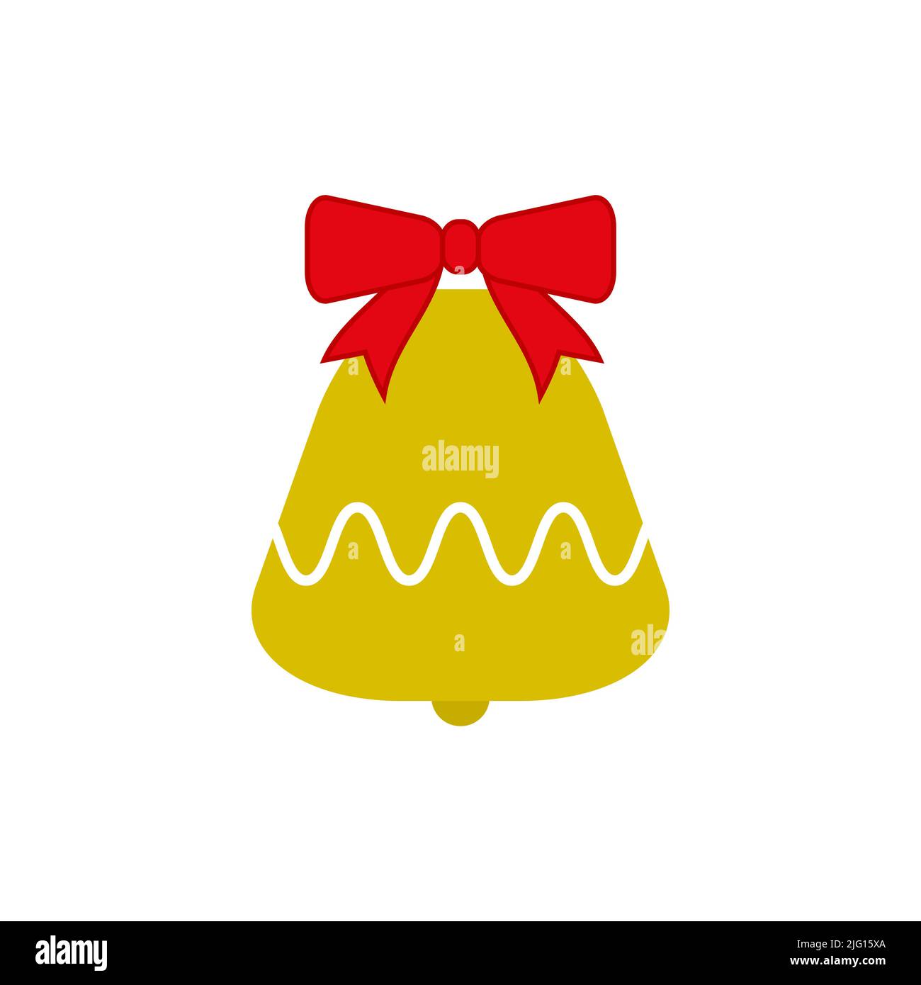 Vector christmas bell isolated on white background Stock Vector Image ...