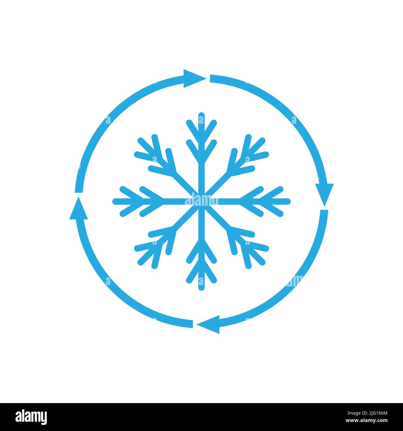 Vector freezing icon on white background. Vector illustration Stock ...