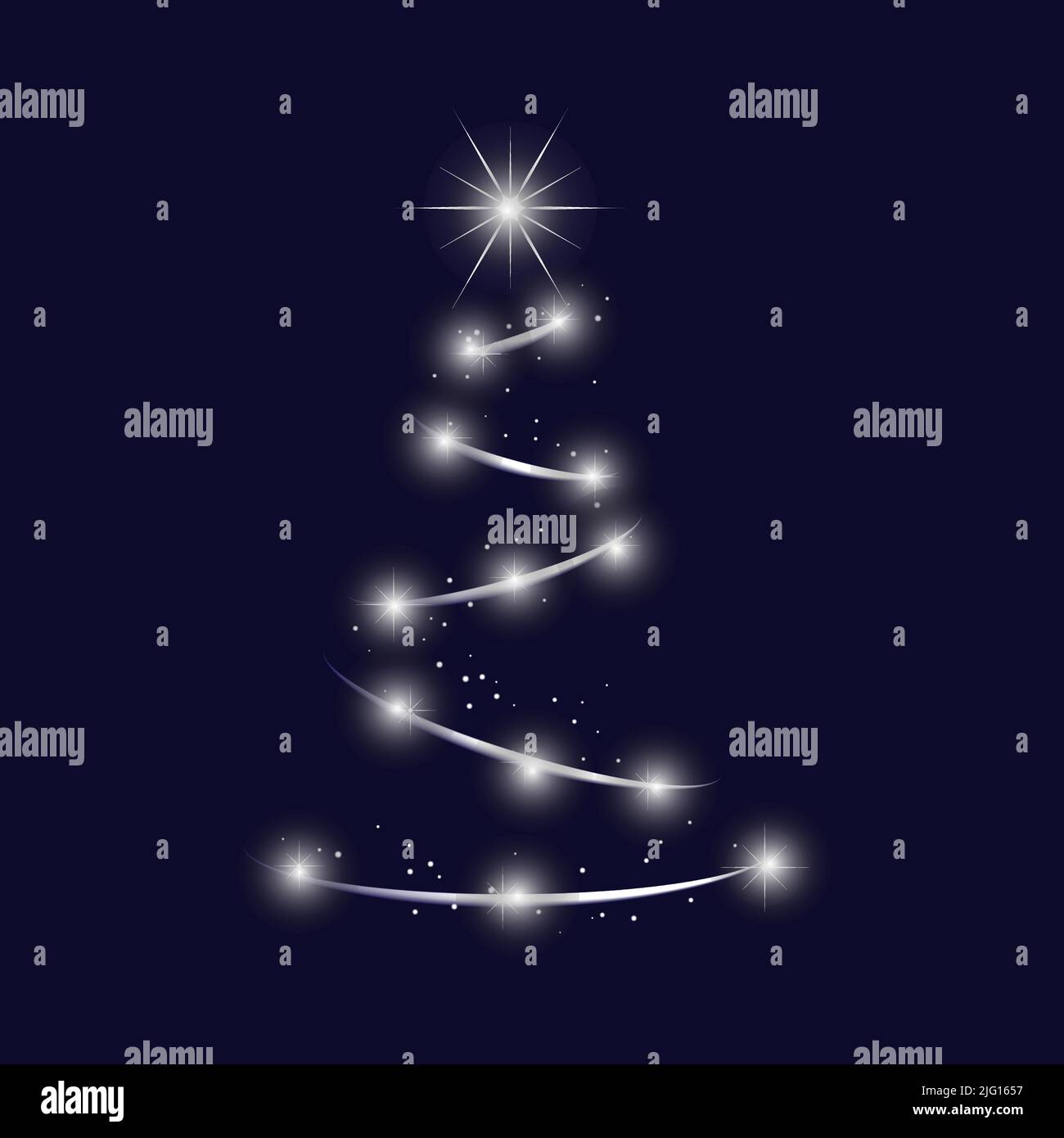Christmas tree vector. Christmas blue background with tree Stock Vector ...