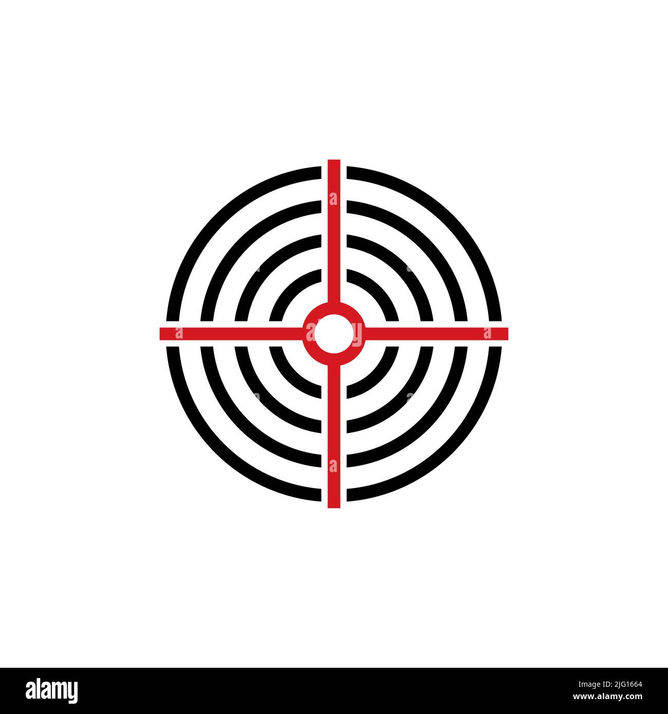 Shooting target vector. Dart target aim on white background Stock ...
