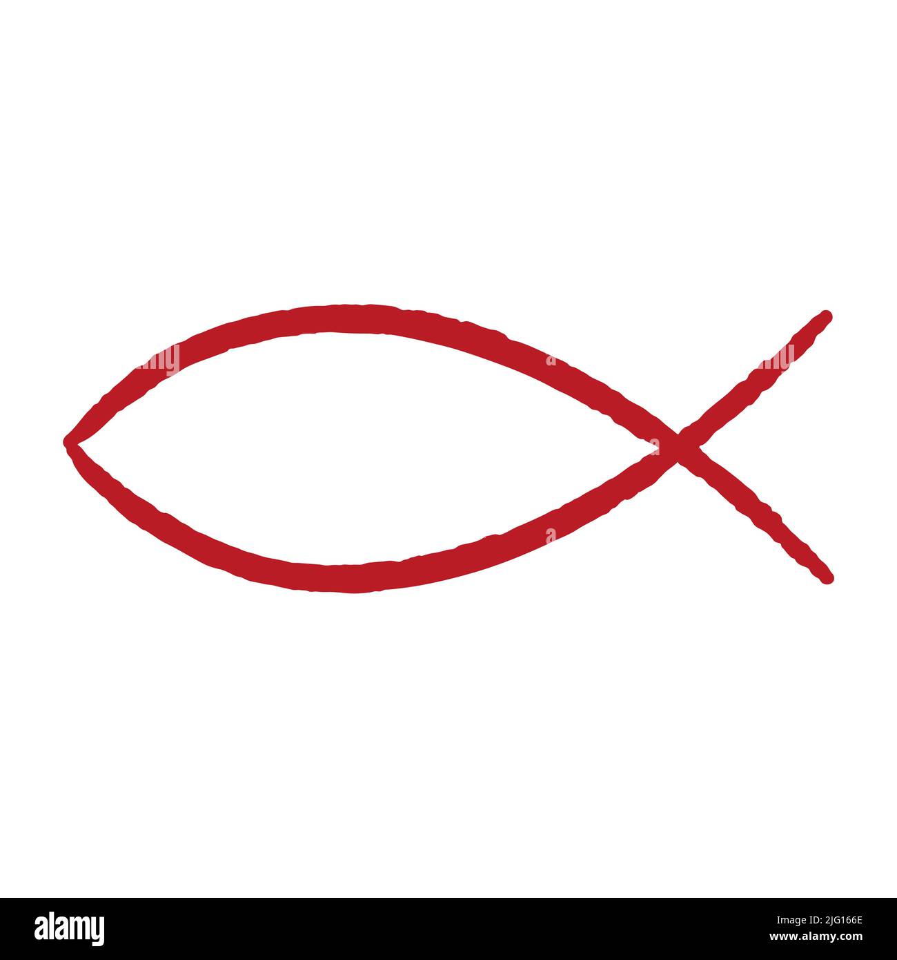 Christian symbol fish icon isolated on white background. Vector ...