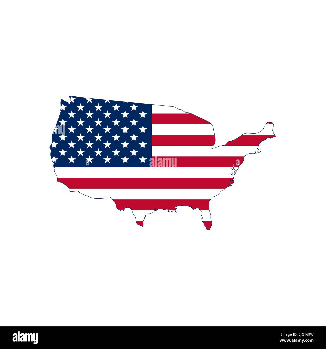Usa map with flag on it map hi-res stock photography and images - Alamy