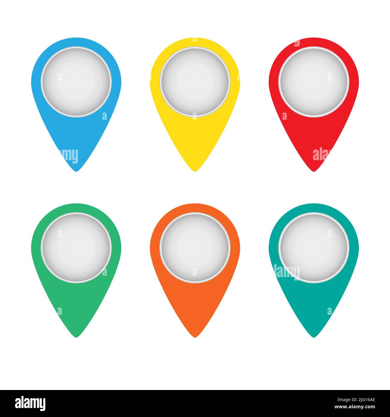 Vector set of map pointers on white background Stock Vector Image & Art ...