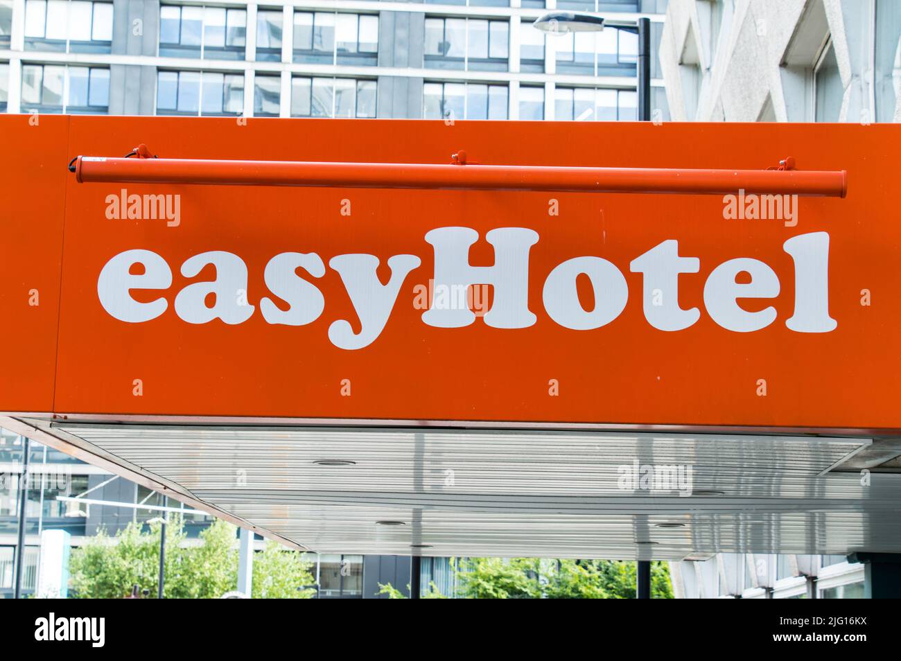 Easy Hotel a budget hotel part of Easy Group Plc Stock Photo - Alamy