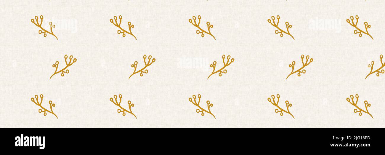 Gender neutral foliage leaf seamless raster border. Simple whimsical 2 ...
