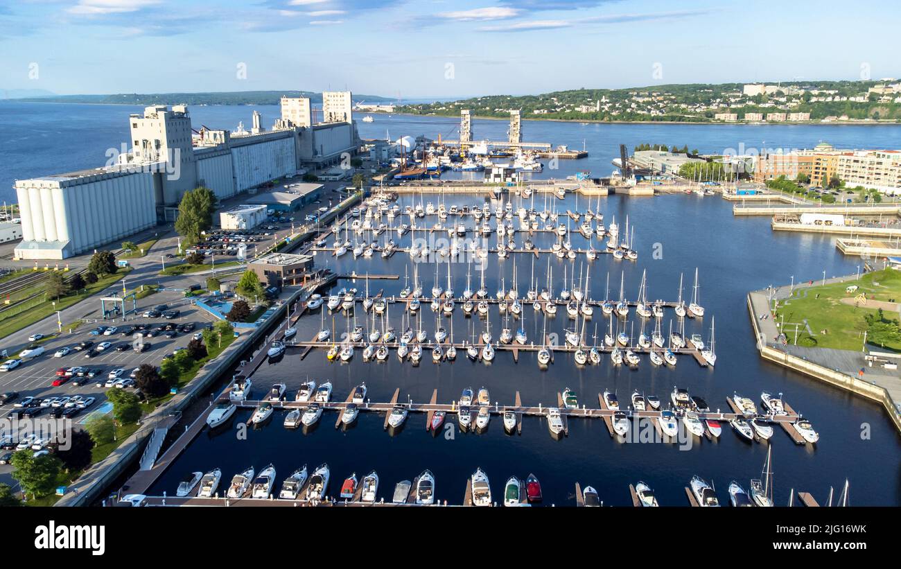 Aerial old town marina quebec hi-res stock photography and images - Alamy