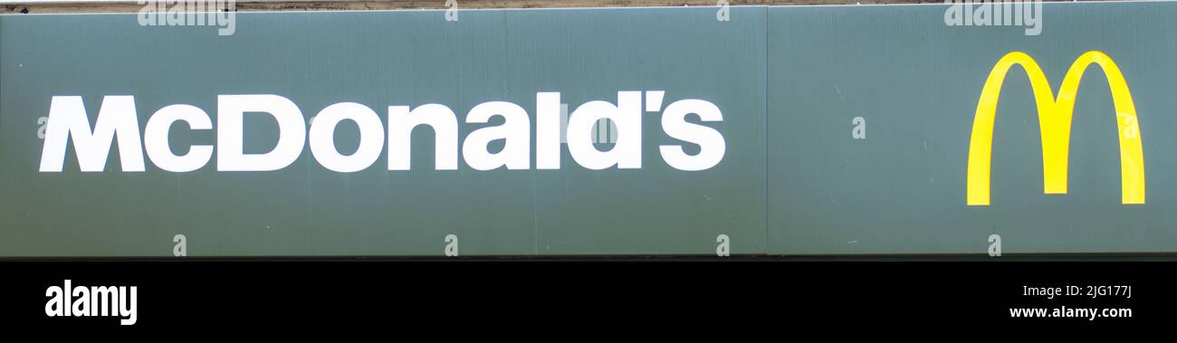 McDonald's store board Stock Photo - Alamy