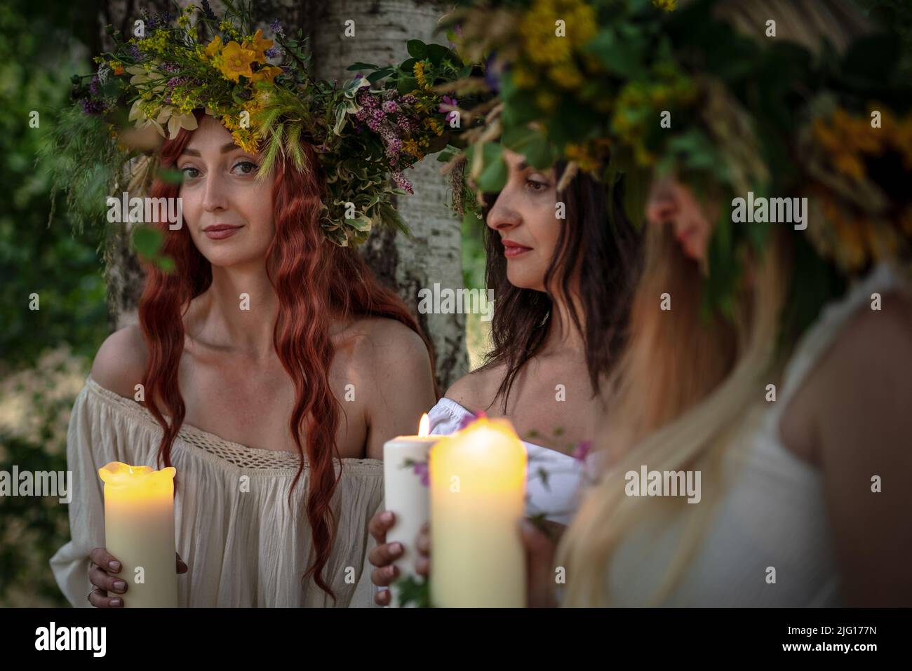 Summer solstice celebration this is a pagan fertility rite hi-res stock ...