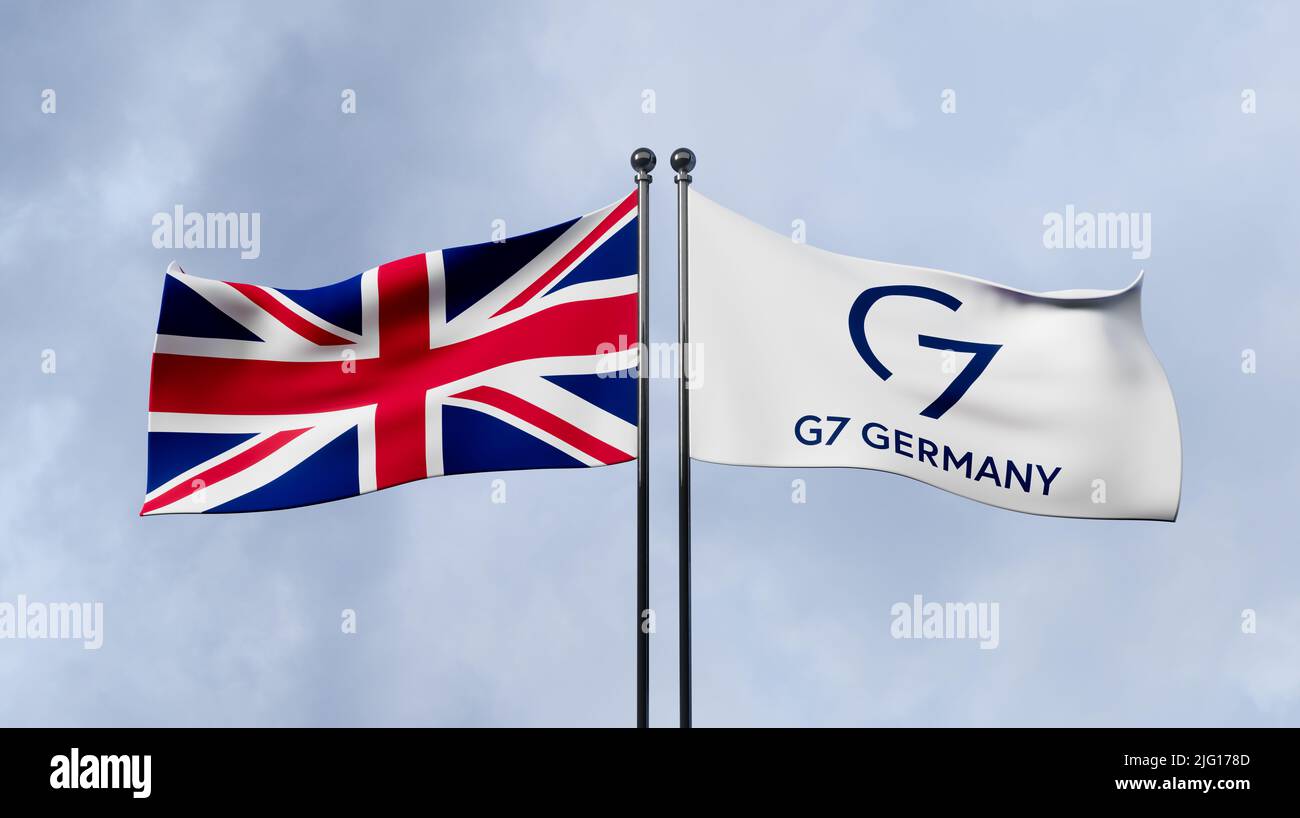 United Kingdom and G7, flag G7 Germany and United Kingdom, Member G7 ...