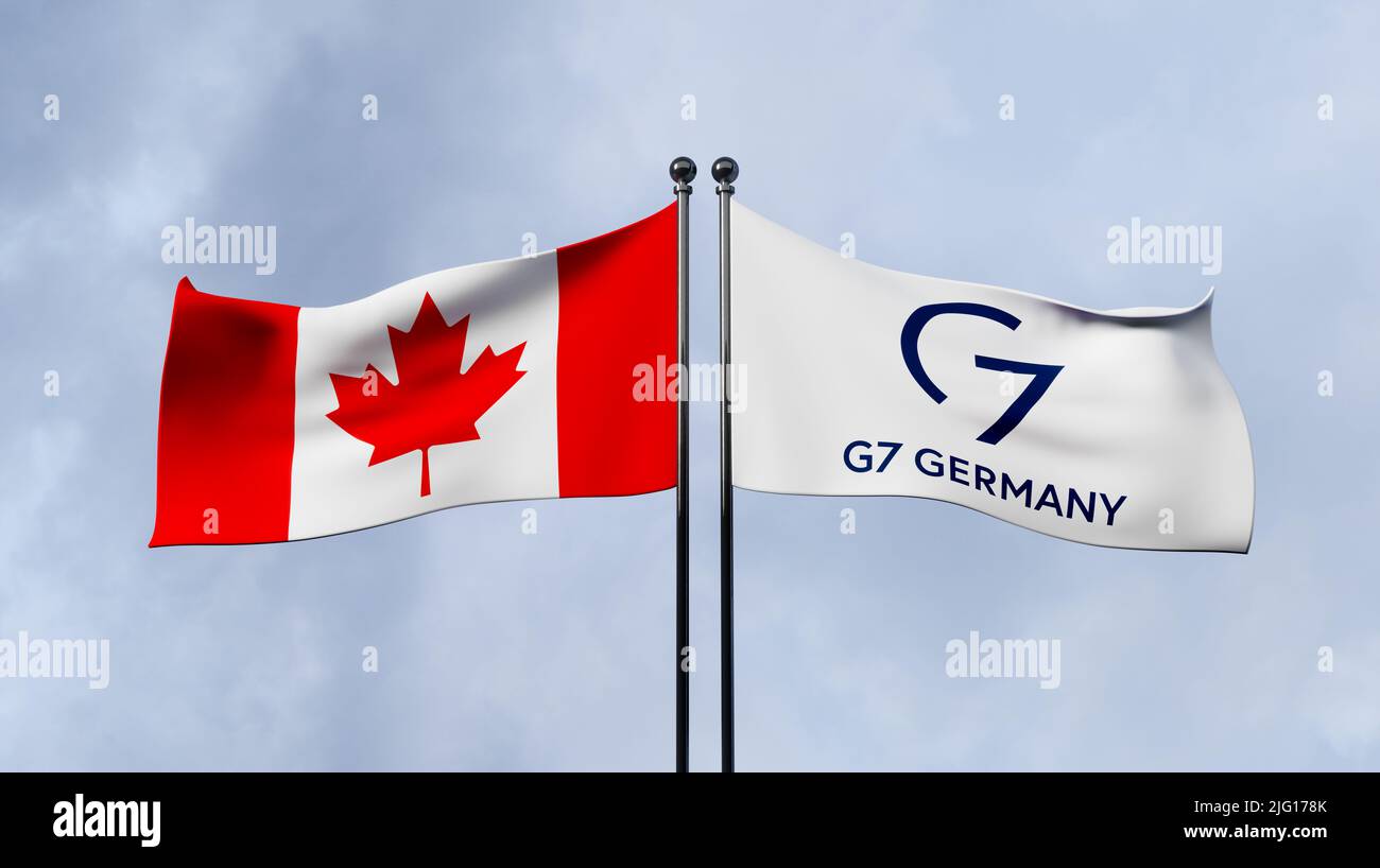 Canada and G7, flag G7 Germany and Canada, Member G7 Canada, Group of ...