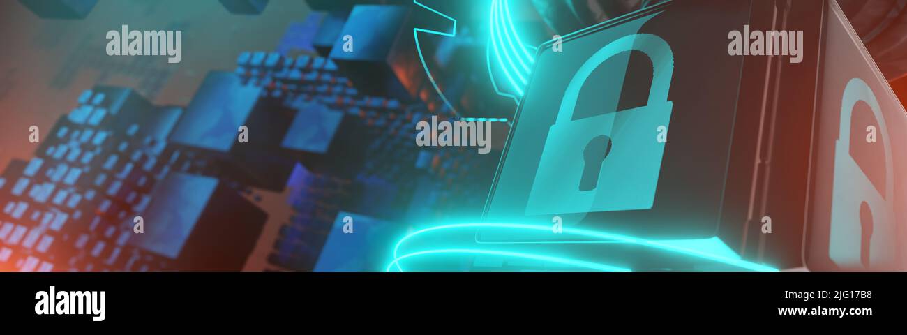 Data protection. Cybersecurity, Privacy. Internet technology concept ...