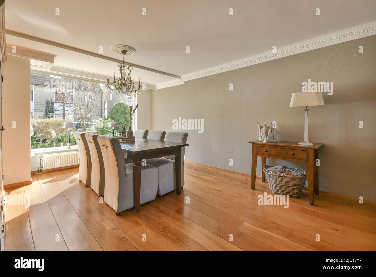 Luxury and beautiful dining room interior design Stock Photo - Alamy