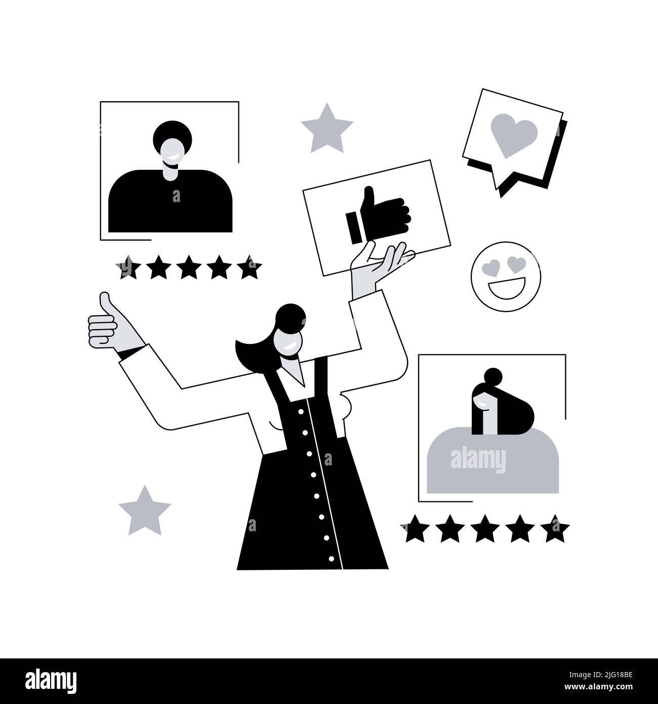 Clients abstract concept vector illustration. Our clients landing page ...