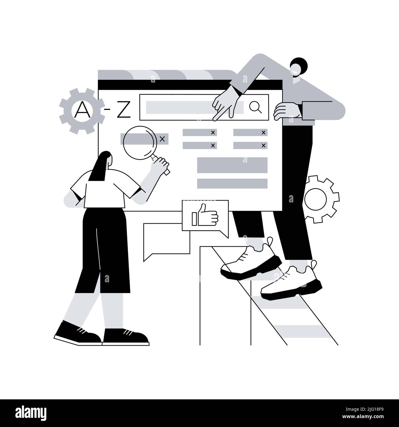 Glossary abstract concept vector illustration. Website element, company ...