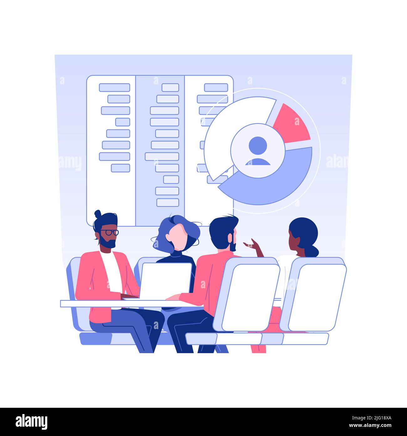 Stakeholders isolated concept vector illustration. Group of diverse ...