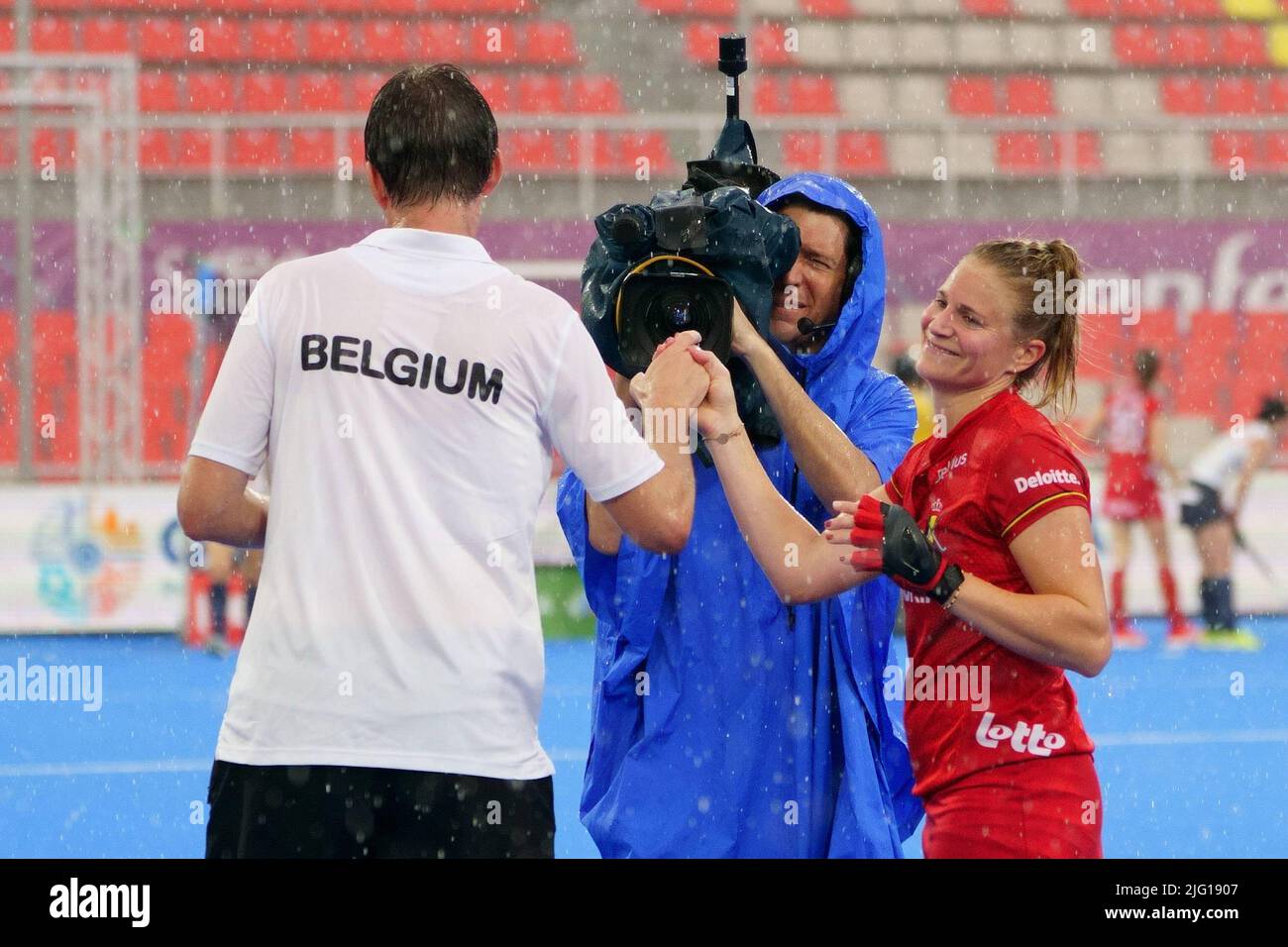 Belgium's head coach Raoul Ehren and Belgium's Alix Gerniers pictured ...