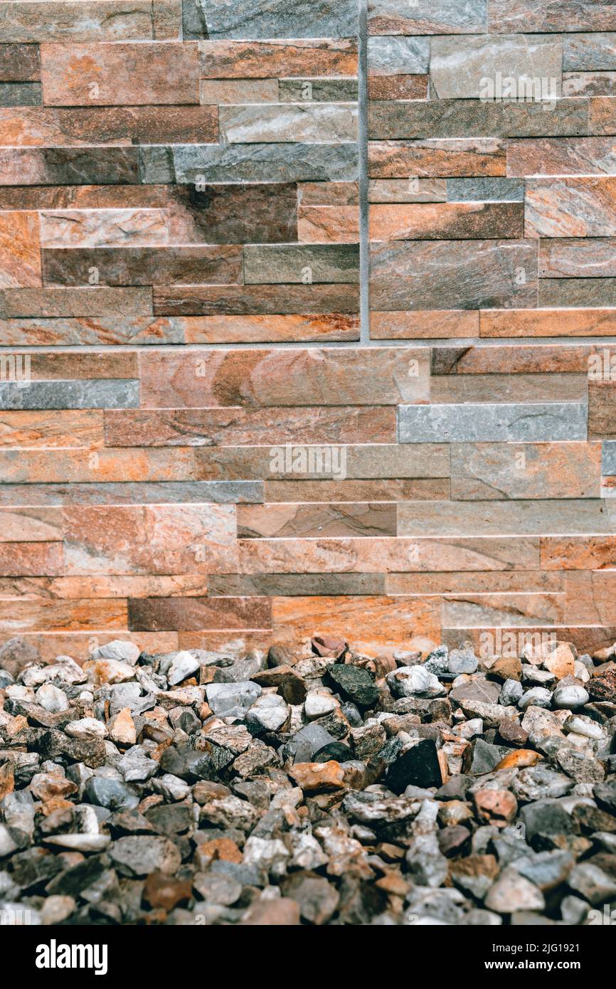 stone background with pebbles on the ground Stock Photo - Alamy