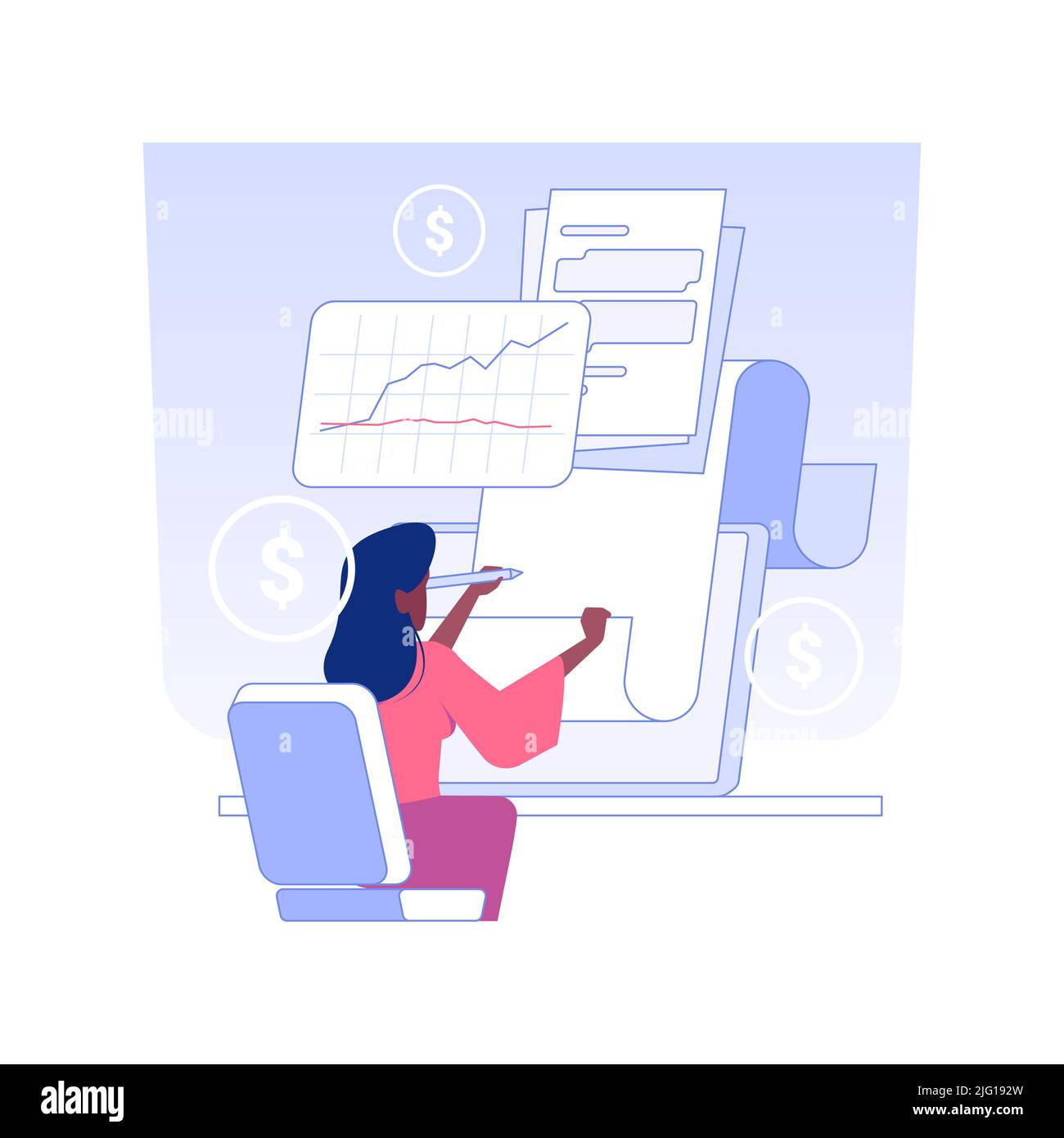 Accounting isolated concept vector illustration. Professional ...