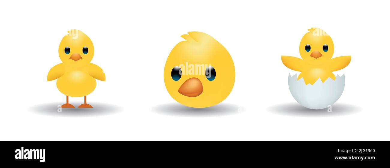Funny yellow newborn chicken, newborn chicken in broken egg shell, head ... Funny yellow newborn chicken, newborn chicken in broken egg shell, head ...