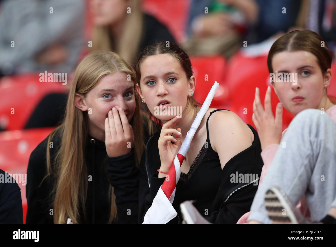 MANCHESTER, UK. JUL 6TH Fans before the UEFA Women's Euro 2022 opening ...