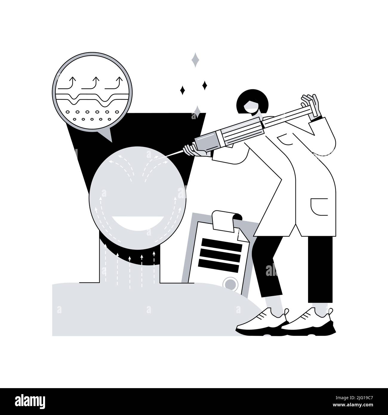 Face lifting abstract concept vector illustration. Rhytidectomy ...